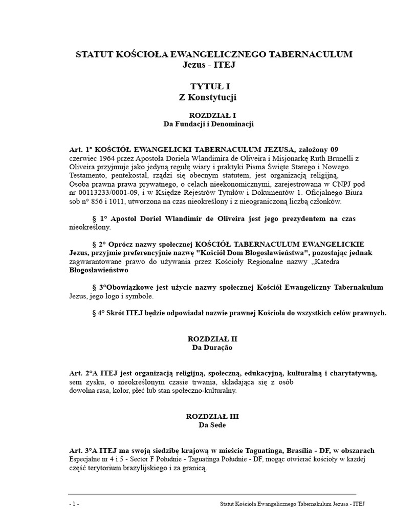 Statut ITEJ | PDF