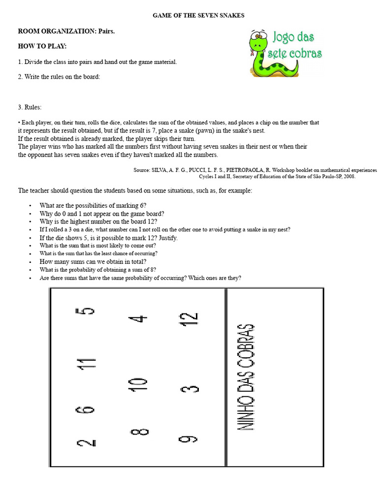 Game of The Seven Snakes | PDF