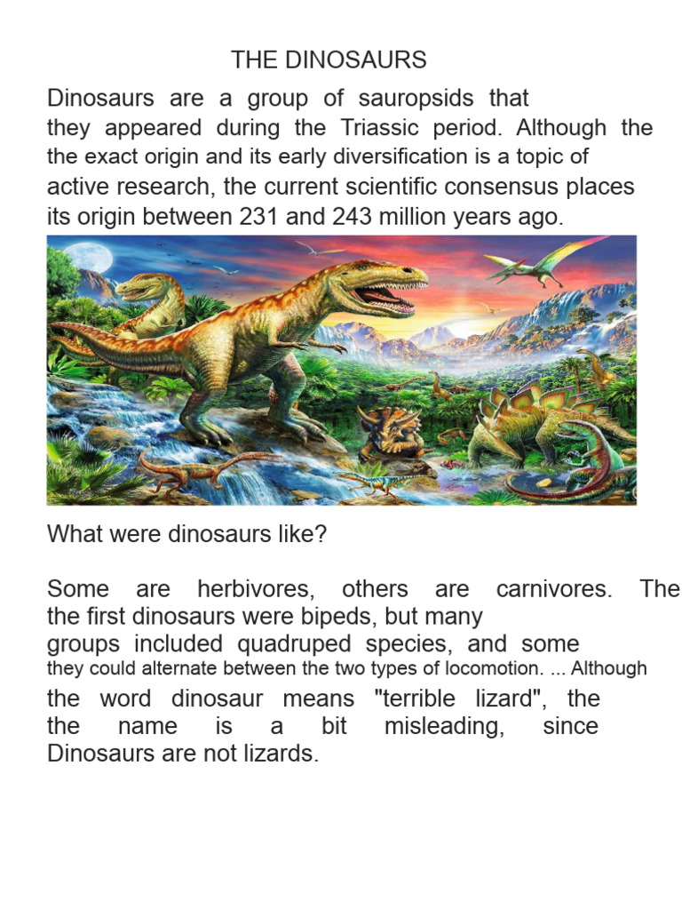 The Dinosaurs | PDF | Dinosaurs | Paleontology