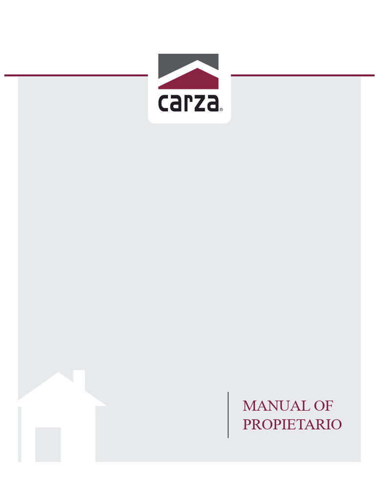 CARZA Homeowner Manual & Warranty Guide | PDF | Door | Sidewalk