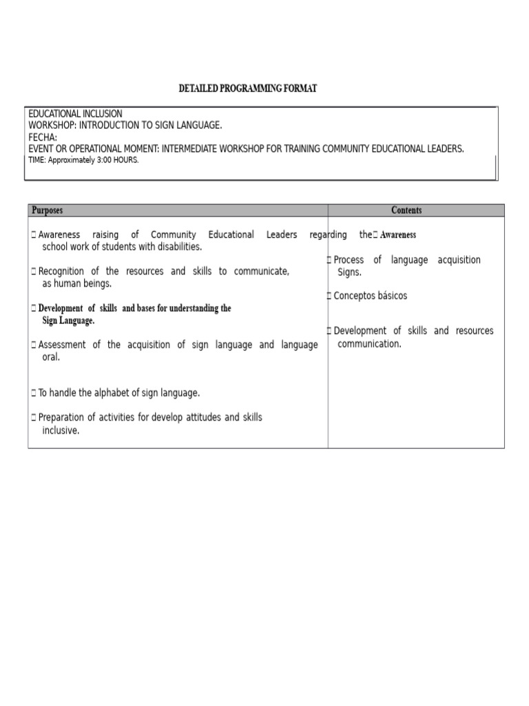 Sign Language Workshop for Educators | PDF | Sign Language | Language ...
