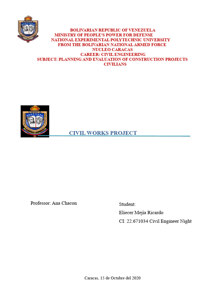 Planning Civil Works Projects Guide | PDF | Civil Engineering | Project ...