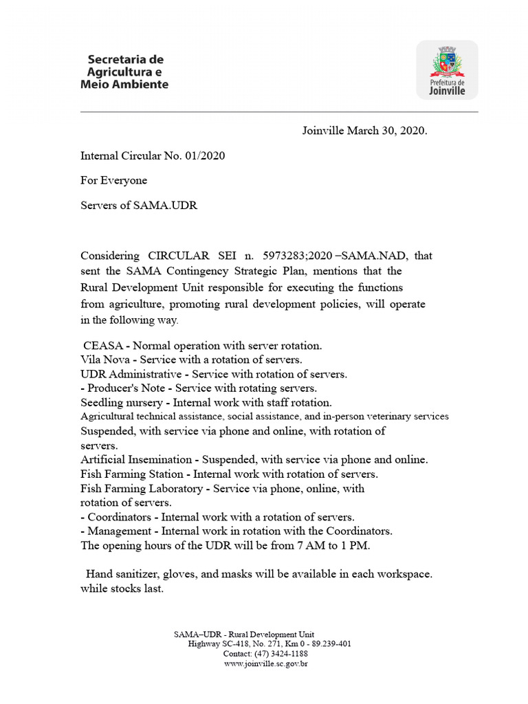 Internal Circular COVID19 PDF | PDF