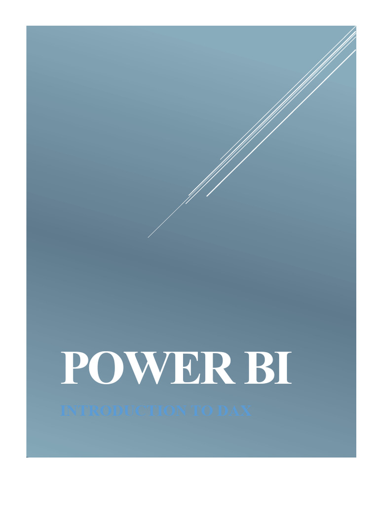 POWER BI Introduction To DAX | PDF | Function (Mathematics) | Data Type