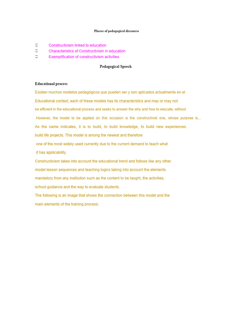 Constructivist Model in Education | PDF | Constructivism (Philosophy Of ...