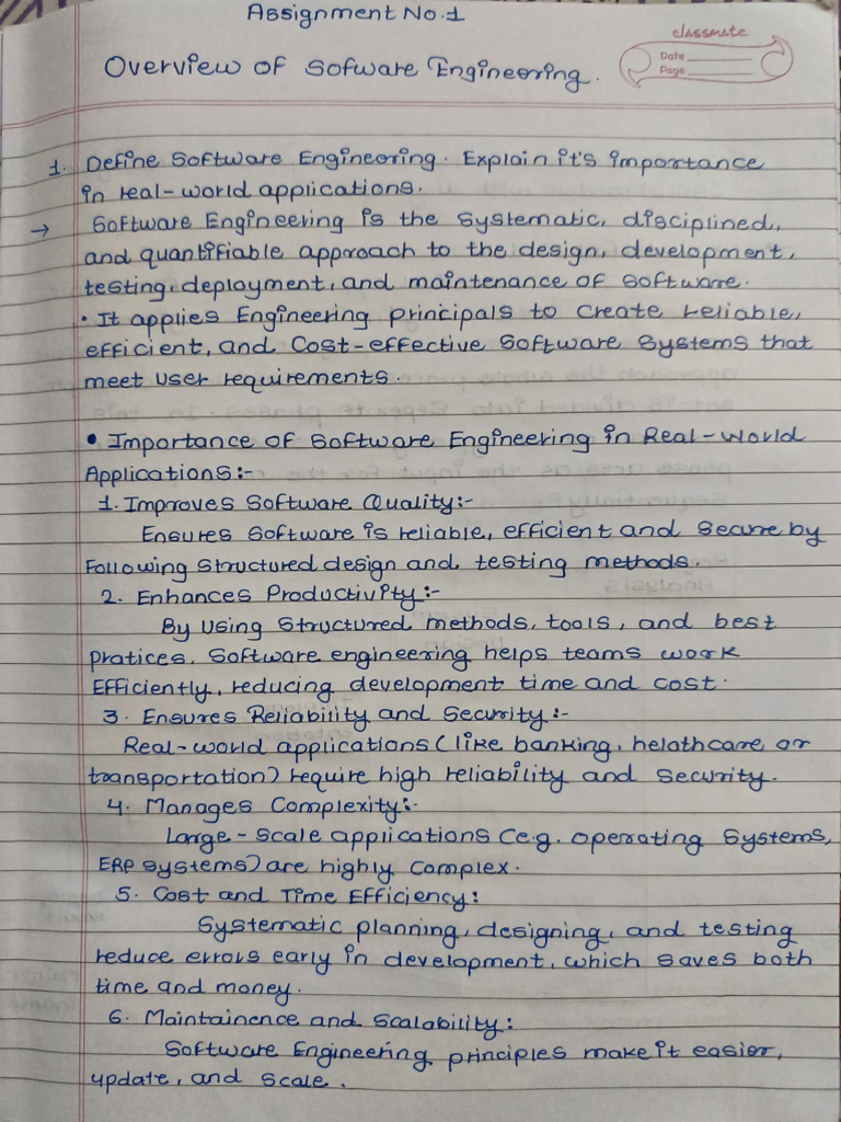 Software Engineering Assignment | PDF