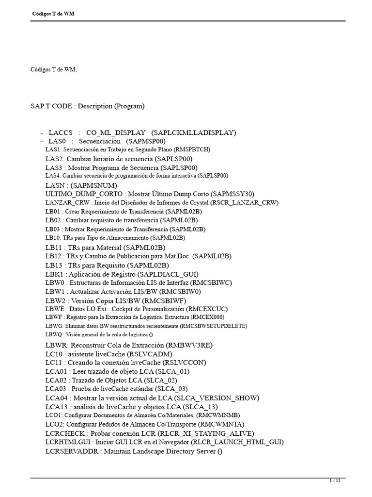 Códigos T | PDF | Tecnologías de la información | Informática