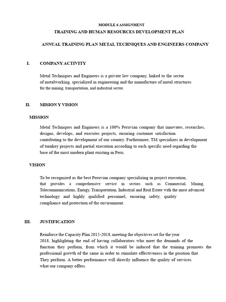 Training Plan in Companies | PDF | Human Resources | Performance Appraisal