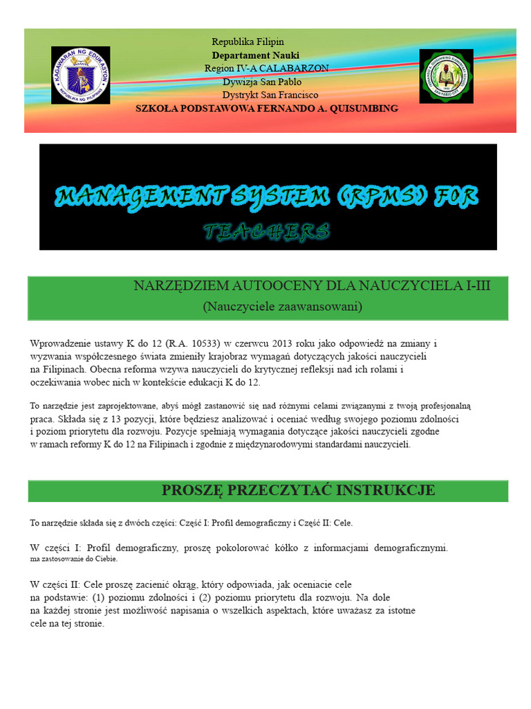 Narzędzia Rpms I PPST | PDF