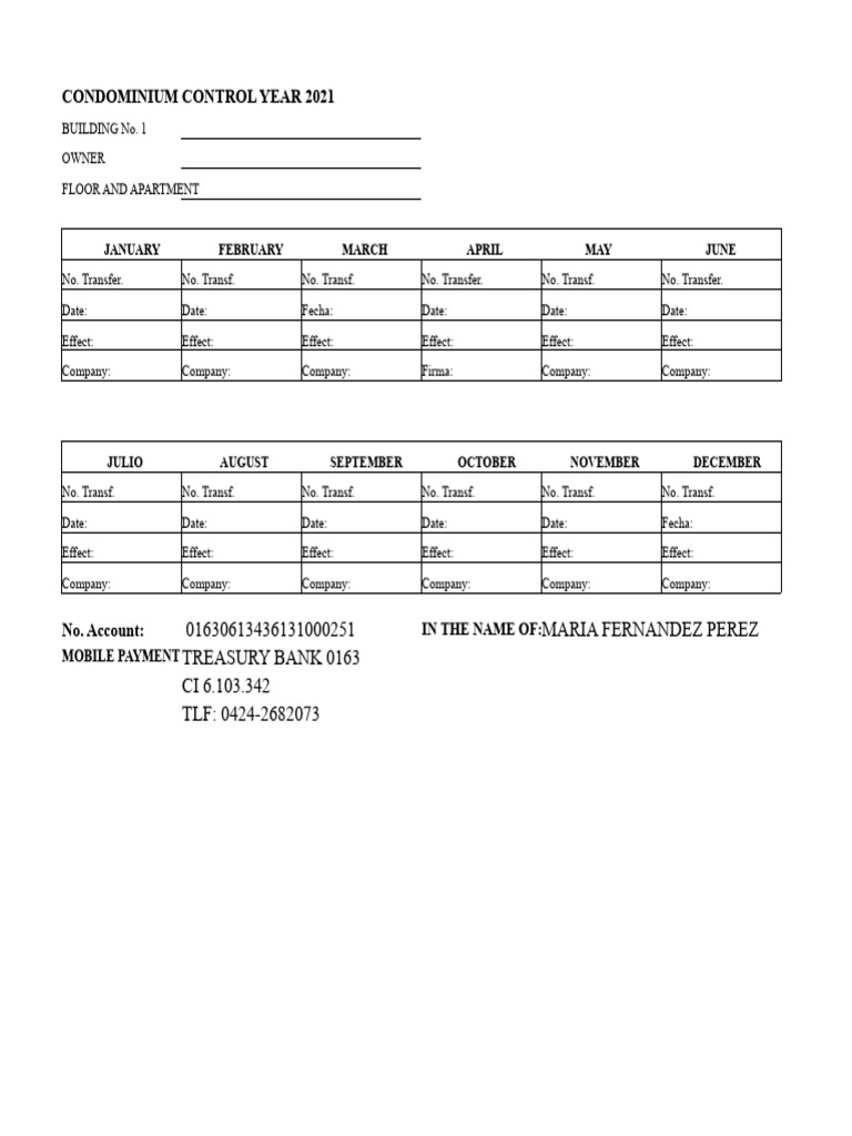 Payment Control Sheet | PDF