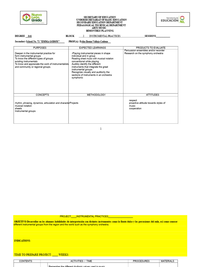 3rd Grade Music Planning | PDF | Orchestras | Sheet Music