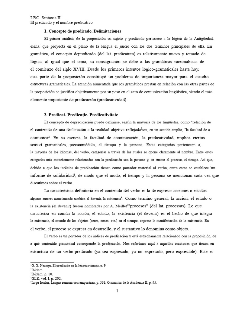 Predicado y su función en gramática | PDF | Predicado (Gramática) | Verbo