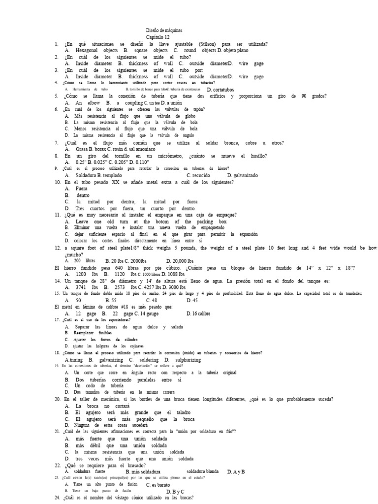 Examen_de_Diseño_Máquina_12 | PDF | Perforar | Ingeniería mecánica