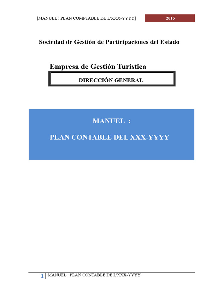 Manual y Plan Contable Hotelería | PDF | Contabilidad | Impuestos