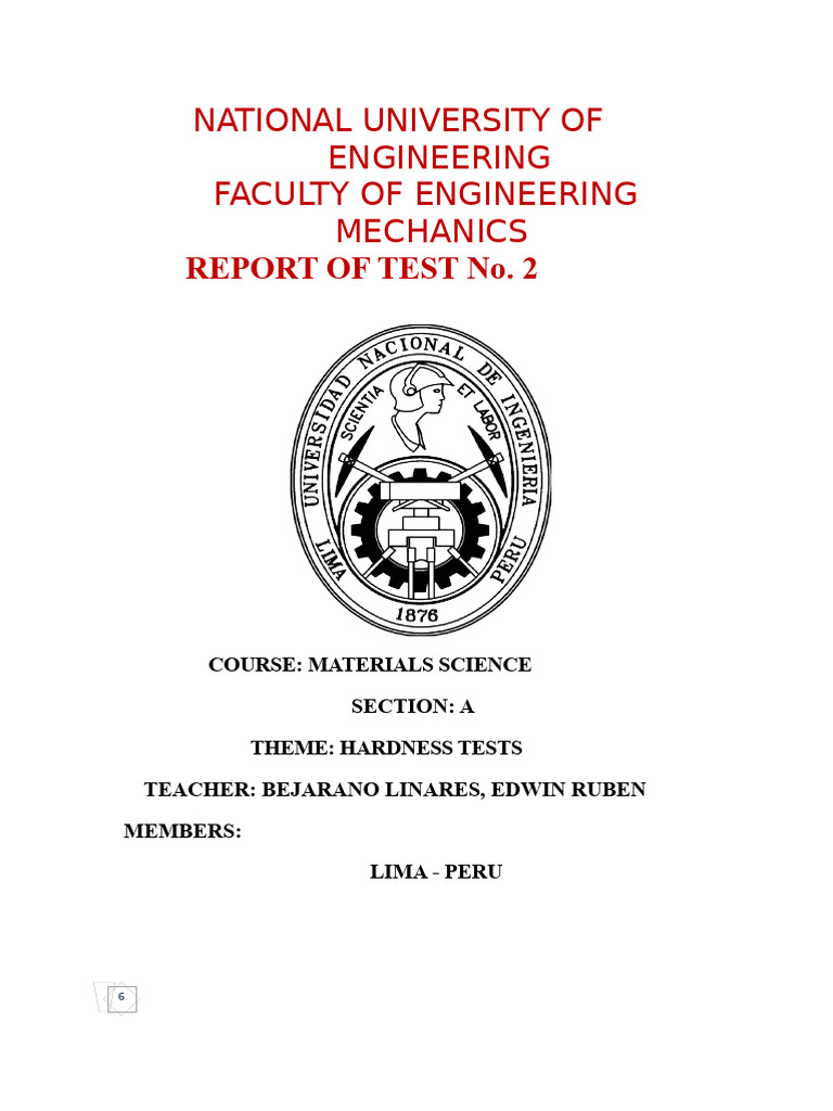 Uni Hardness Report | PDF | Hardness | Mechanical Engineering