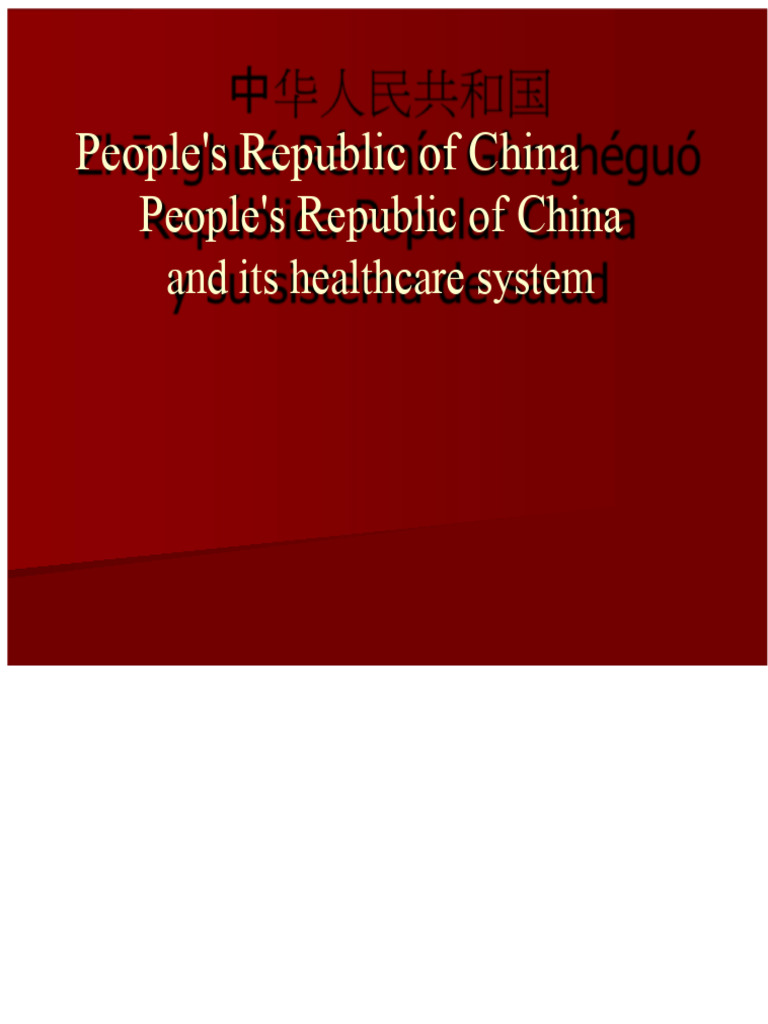 Overview of China's Healthcare System | PDF | Health Sciences | Public ...