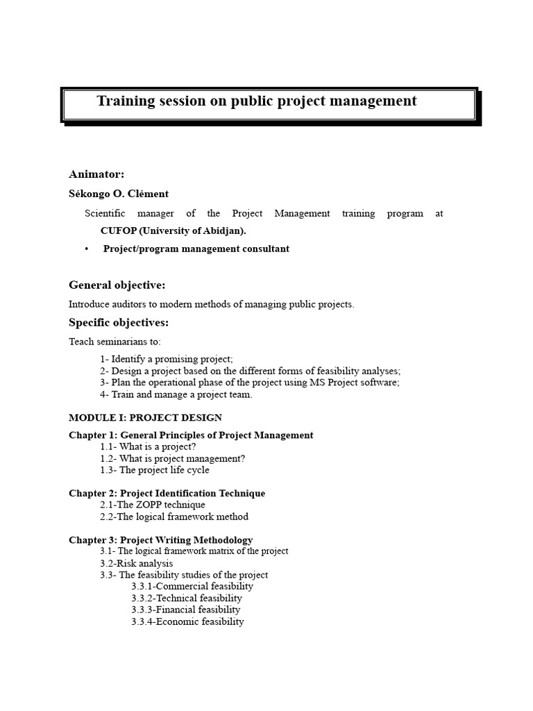Project Management Training | PDF | Risk | Project Management