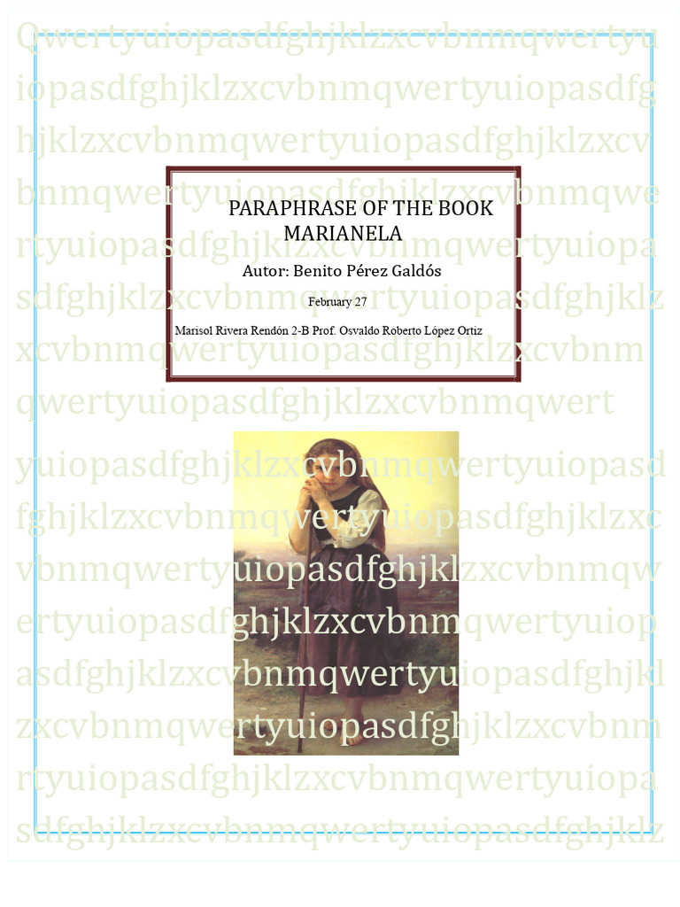 Paraphrase of The Book Marianela | PDF