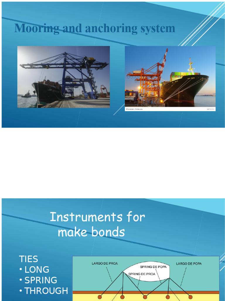 Mooring and Anchoring System | PDF | Anchor | Shipping