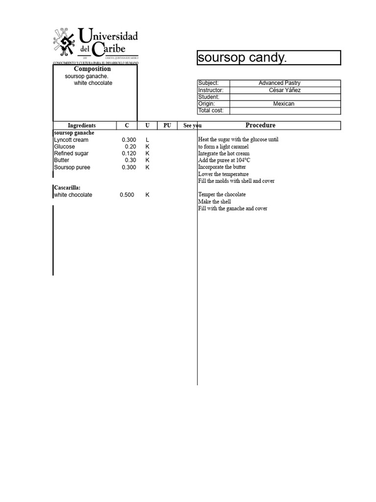 Soursop Bonbon | PDF