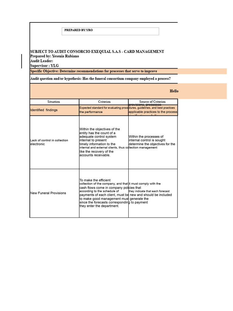 Annex 14. Finding Matrix Format | PDF | Audit | Internal Control