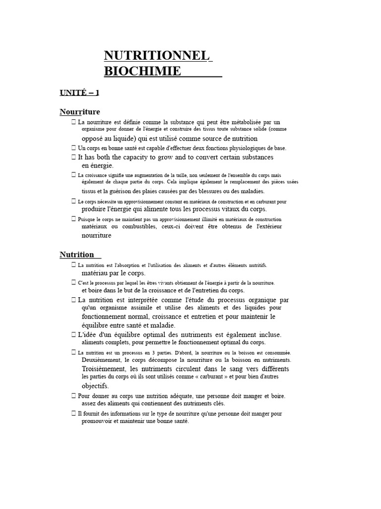 Nutrition et groupes alimentaires essentiels | PDF | Calorie | Nutrition