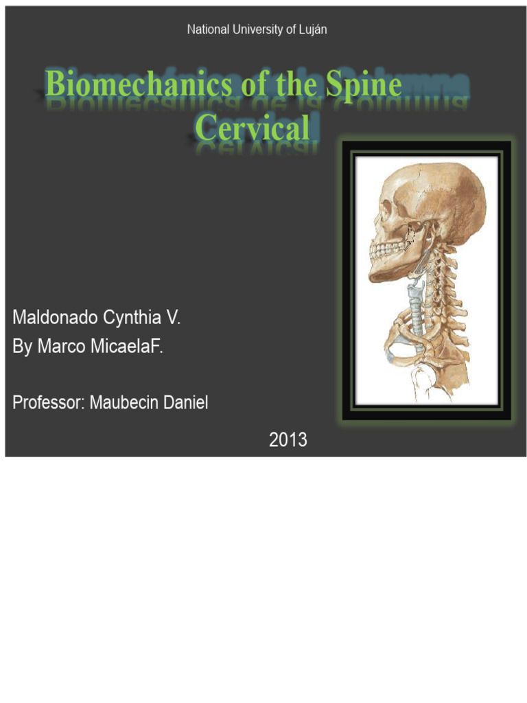 Cervical Spine Biomechanics Overview | PDF | Vertebra | Anatomical ...
