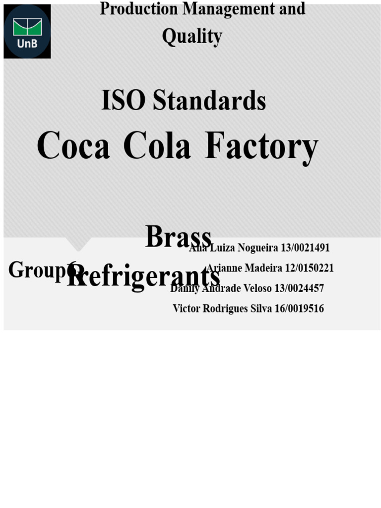 ISO Coca Cola Brazil | PDF