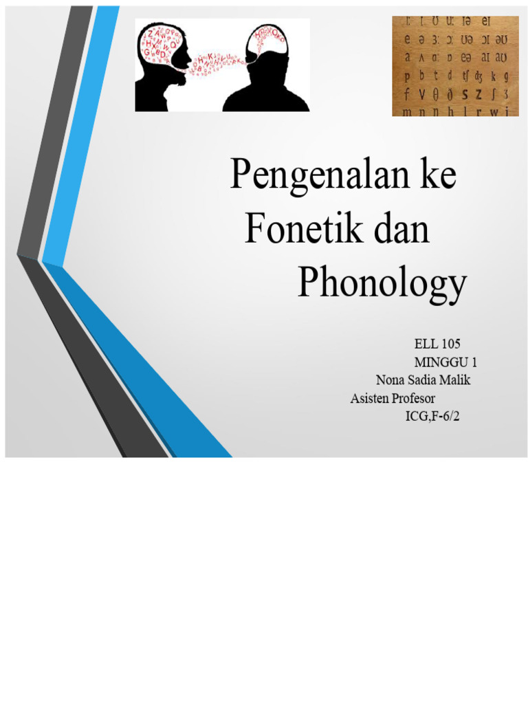 Pengenalan Fonetik dan Fonologi | PDF