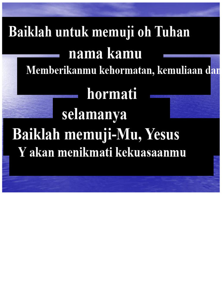 Baiklah memuji oh Tuhan | PDF
