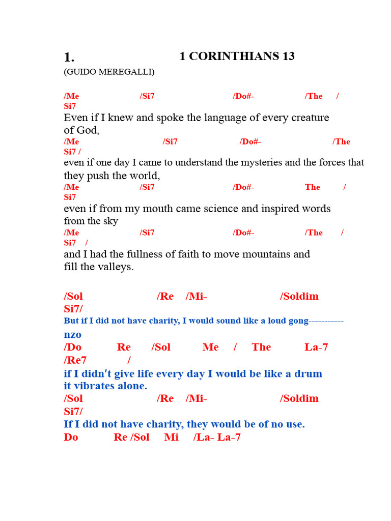 1 Corinthians 13 Agreements | PDF