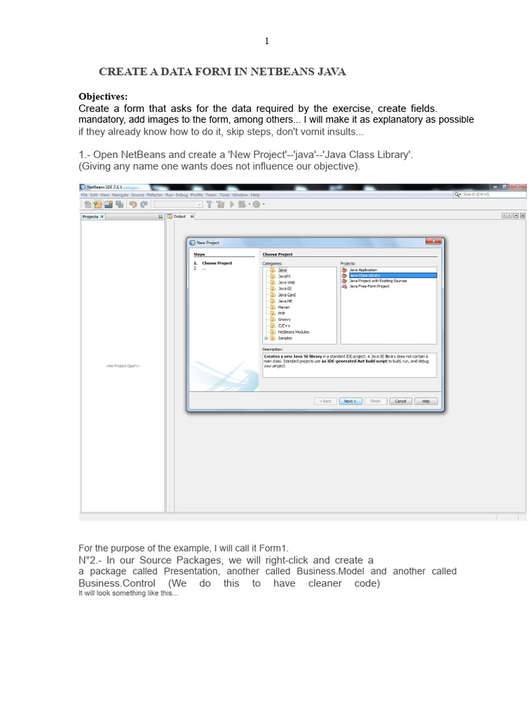 Create A Data Form in NetBeans Java | PDF | Computer Programming ...