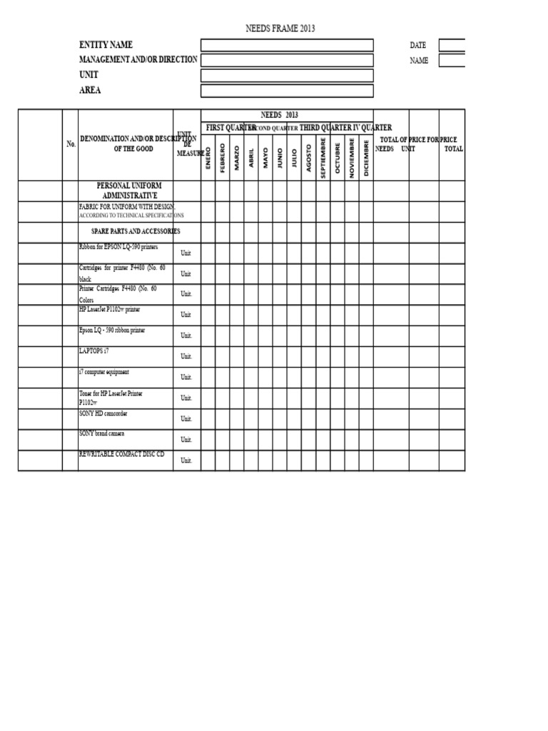 Needs Assessment Model | PDF | Printer (Computing) | Laptop