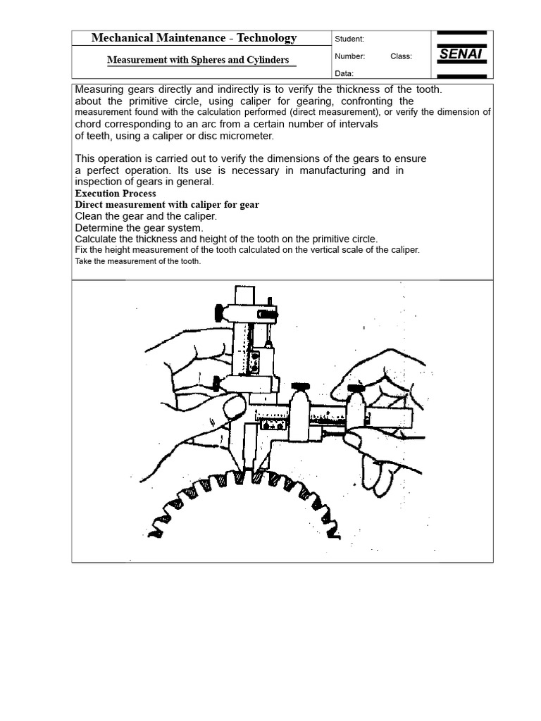 004 - Gear Tooth Measurement | PDF | Gear | Measurement