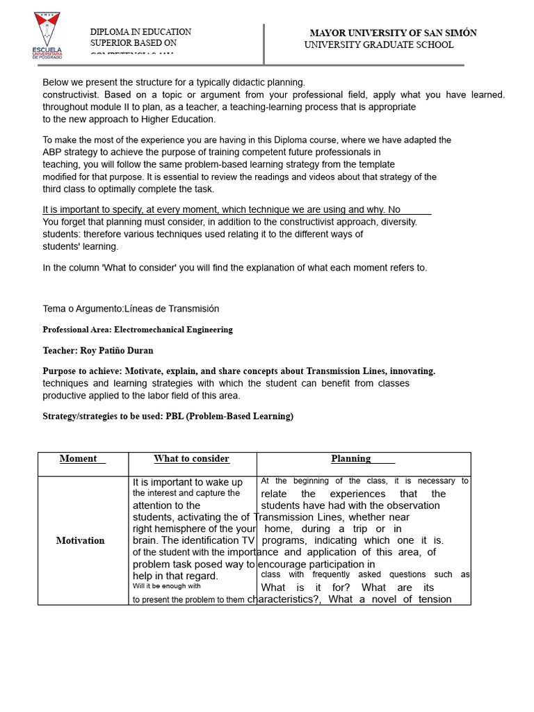 Template Constructivist Class Planning | PDF | Knowledge | Cognition