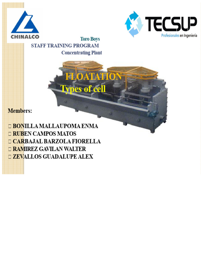 FLOTATION CELLS Presentation | PDF | Chemistry | Physical Sciences