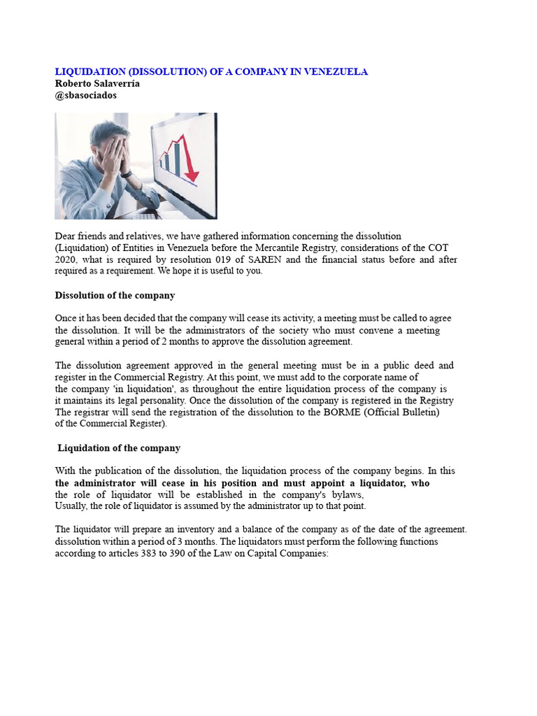 Liquidation Process of Companies and Requirements 2020 | PDF ...