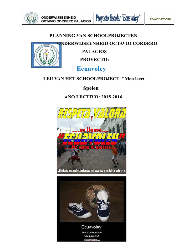 Schoolproject Ecuavolley Edgar | PDF