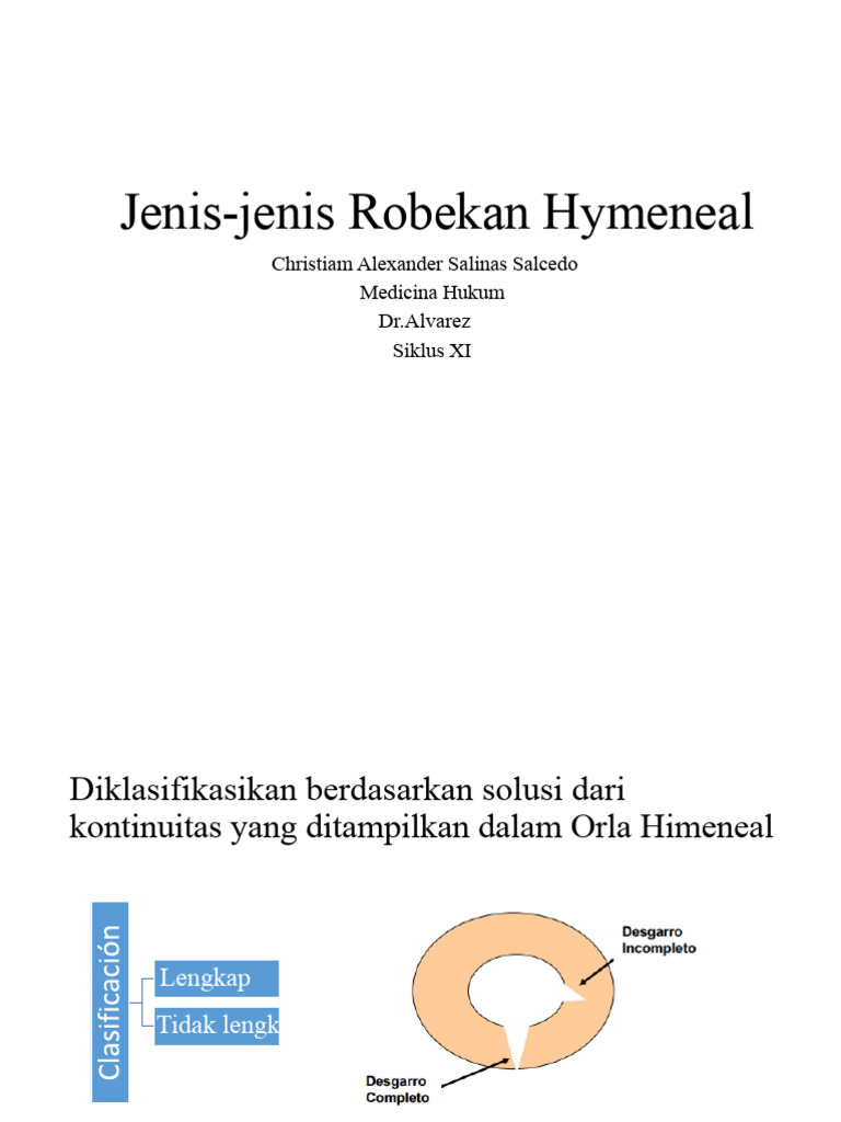 Jenis-Jenis Robekan Himen | PDF