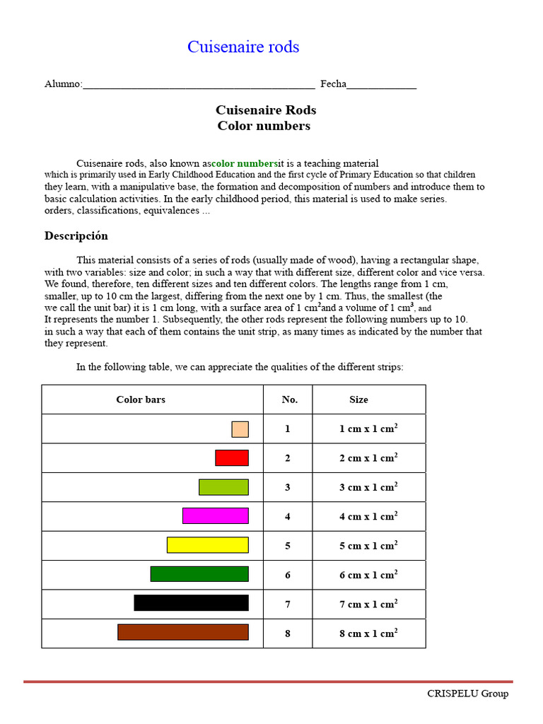 Cuisenaire Rods: Teaching Numbers 1-10 | PDF | Multiplication | Mathematics