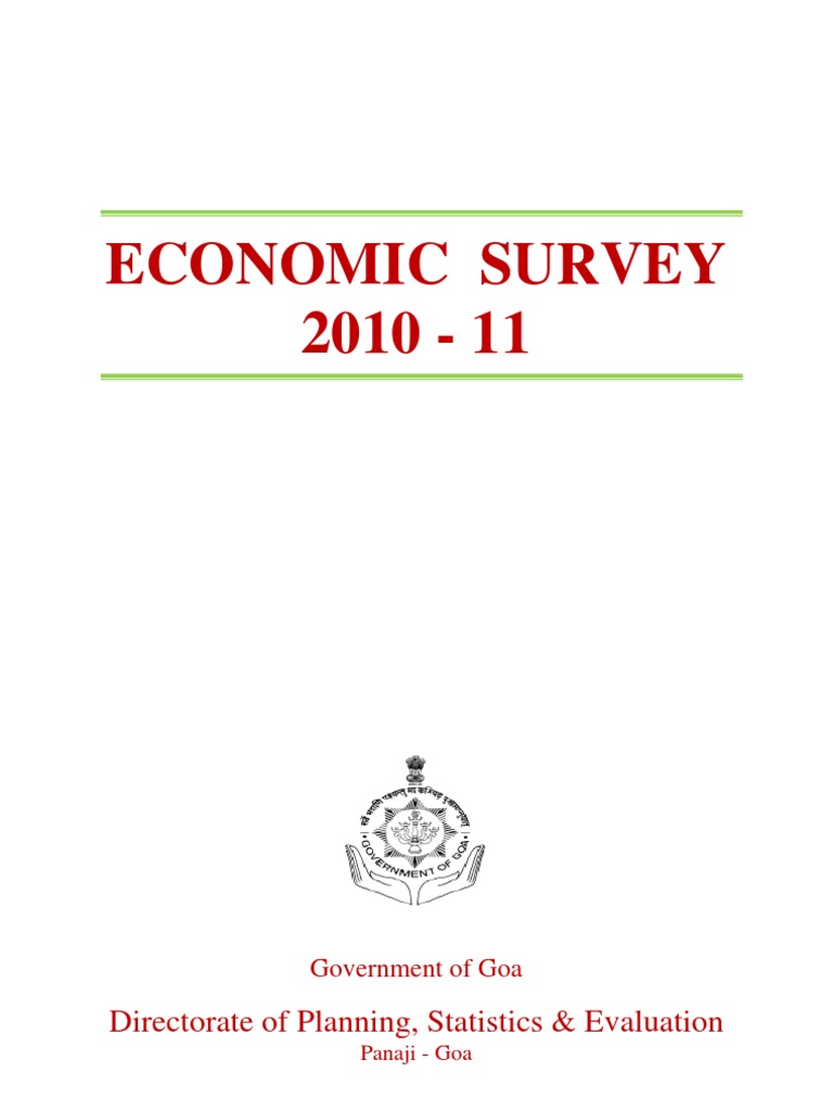 Goa Economic Survey 2010-11 | PDF | Gross Domestic Product | Economic ...