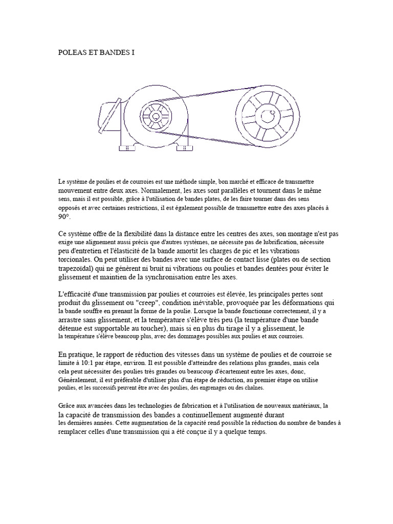 Système de poulies et courroies expliqué | PDF | Courroie | Mécanique