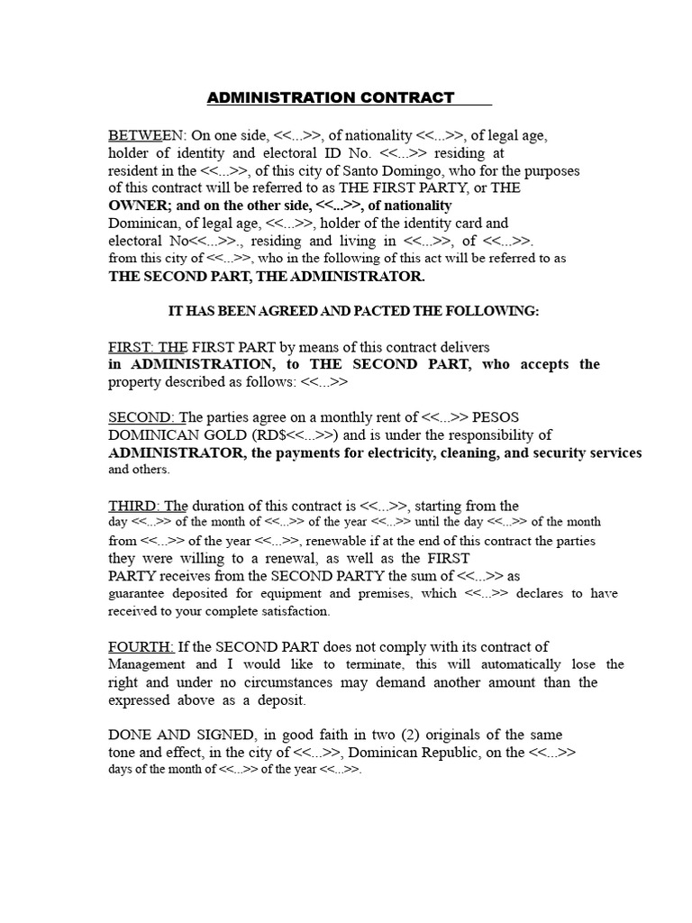 Management Contract | PDF | Common Law