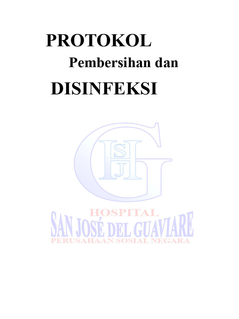 01 Protokol Pembersihan Dan Disinfeksi | PDF