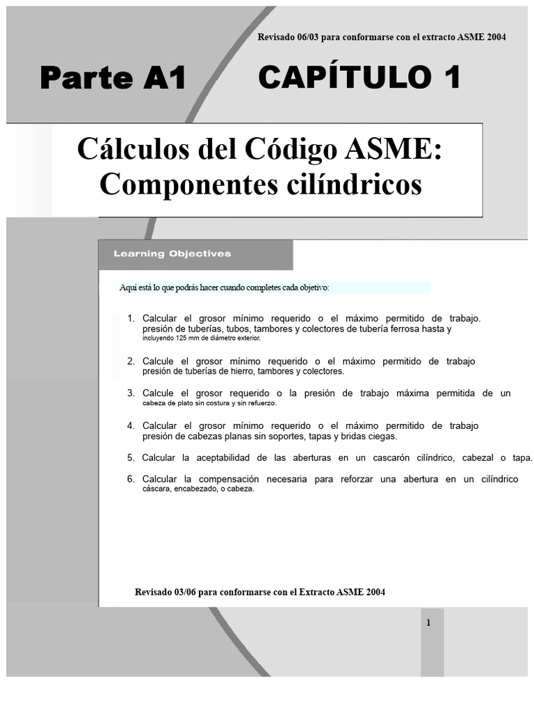 Cálculos Del Código ASME | PDF | Tubería (transporte de fluidos ...