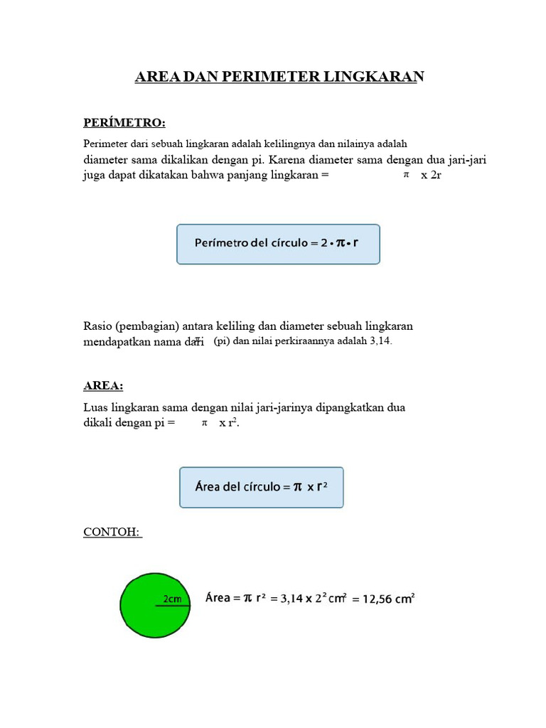 Luas Dan Keliling Circle-Laporan | PDF
