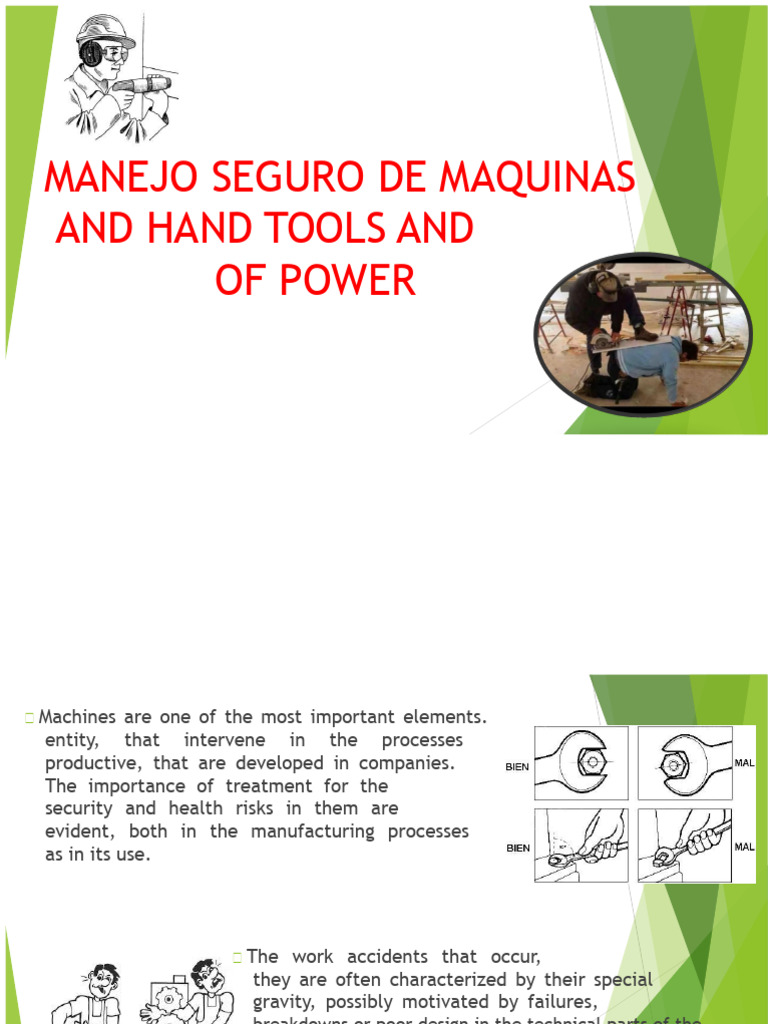 Safe Operation of Machines and Hand Tools and Power Machines | PDF ...