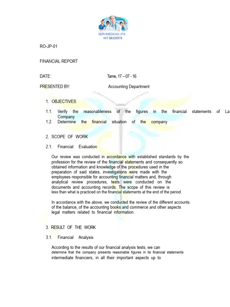 Example of Financial Report | PDF | Equity (Finance) | Valuation (Finance)