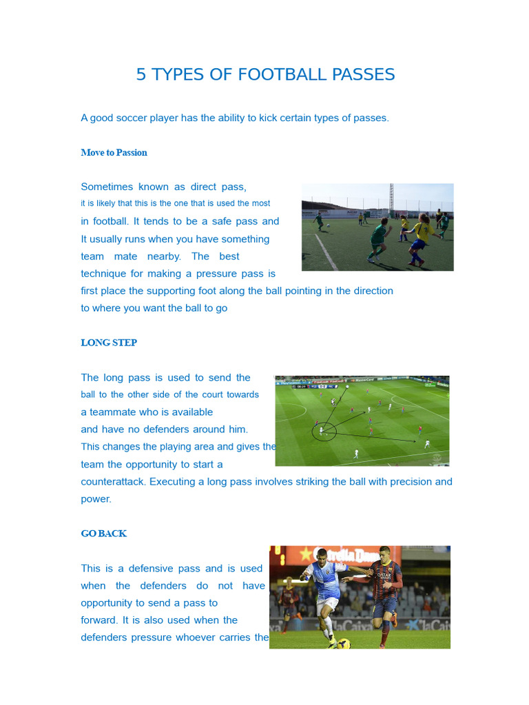 5 Types of Football Passes | PDF