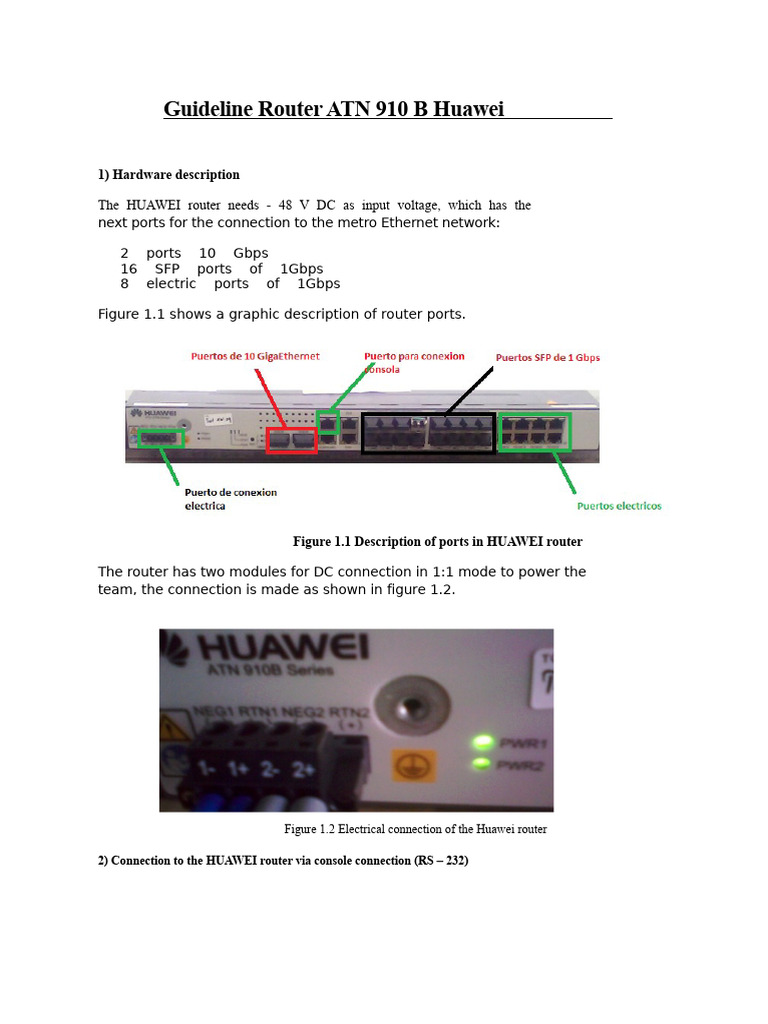 Guideline Router ATN 910 B Huawei PDF | PDF | Computer Terminal | Ip ...